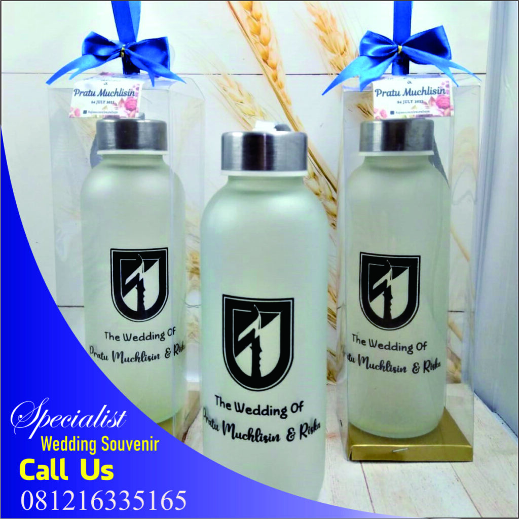 souvenir botol kaca doff - RAJA SOUVENIR SURABAYA